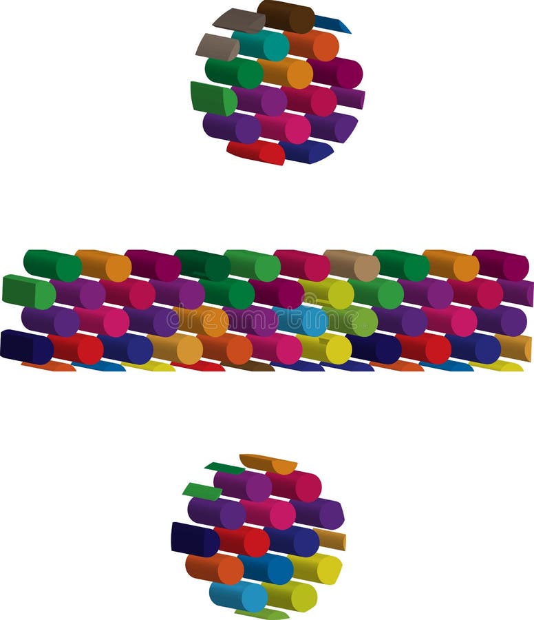 Colorful Three-dimensional Symbol Stock Vector - Illustration of ...