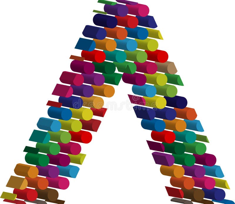 Colorful Three-dimensional Symbol Stock Vector - Illustration of ...