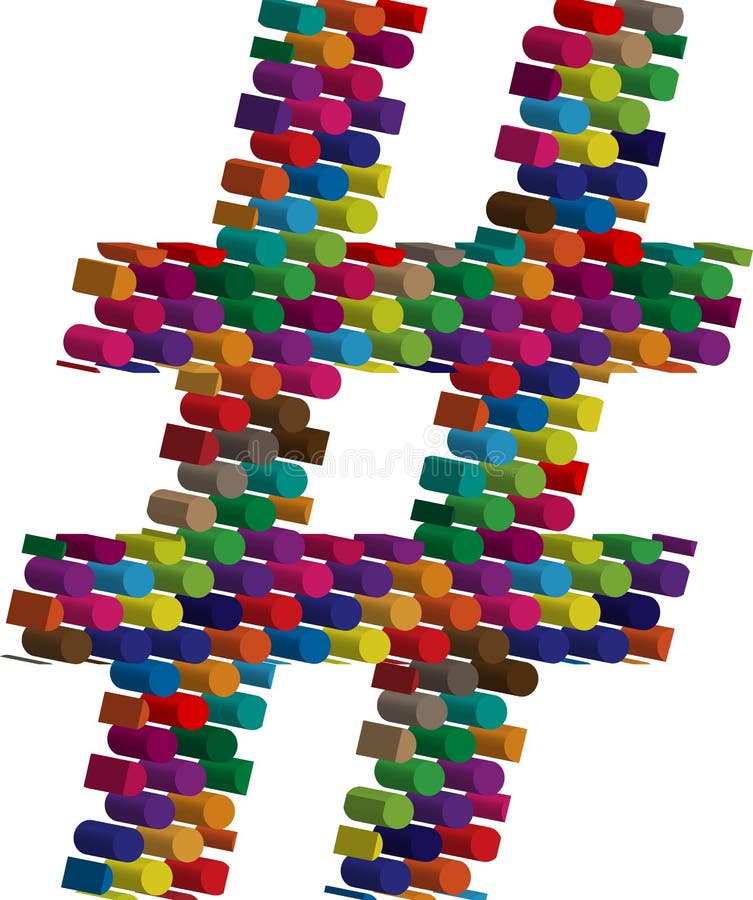 Colorful Three-dimensional Symbol Stock Vector - Illustration of ...