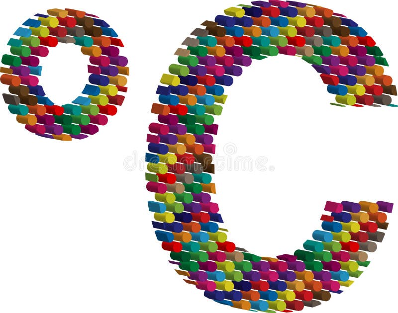 Colorful Three-dimensional Symbol Stock Vector - Illustration of polka ...