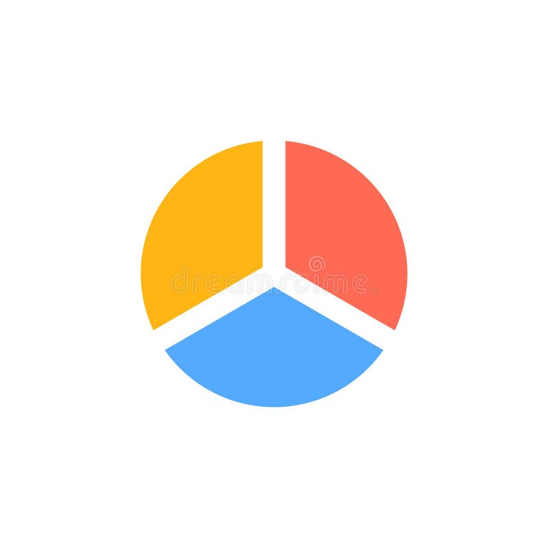 Colorful Three-section Circle Design with Yellow Orange and Blue ...