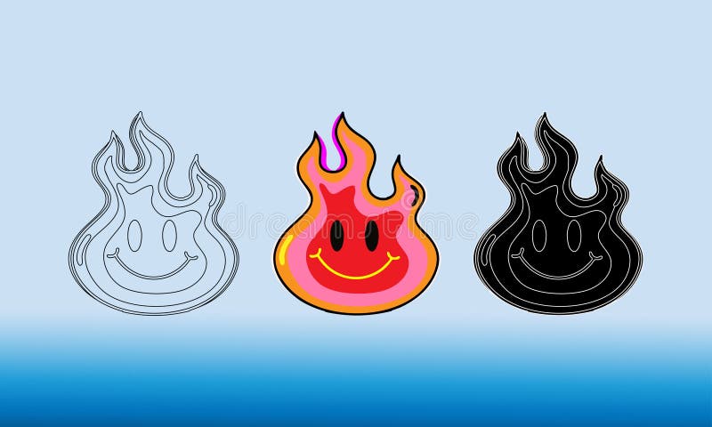 Flaming Smiley Faces Stock Illustrations – 5 Flaming Smiley Faces Stock ...