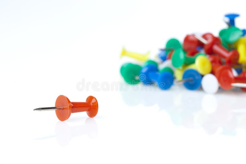 A colorful thumb tack stock photo. Image of attach, metal - 20229736