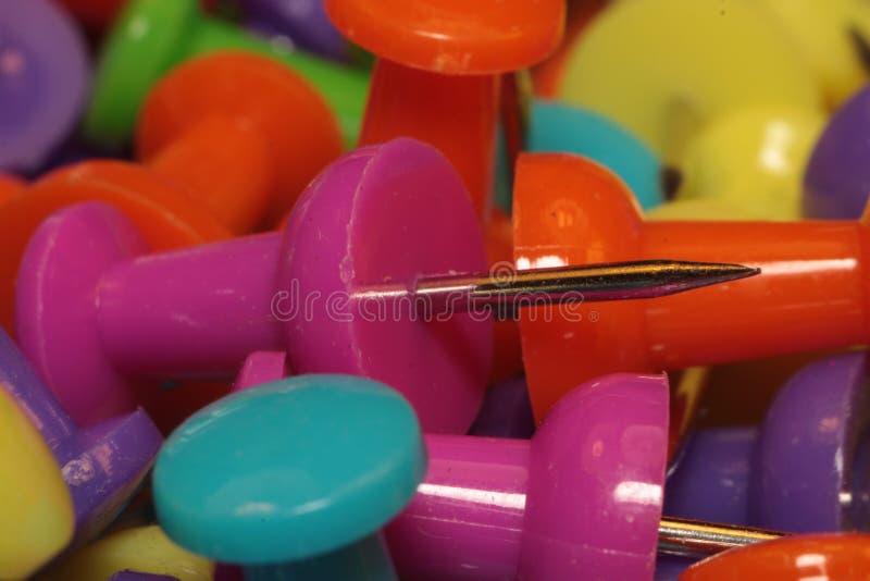 A colorful thumb tack stock image. Image of fastener - 80379131