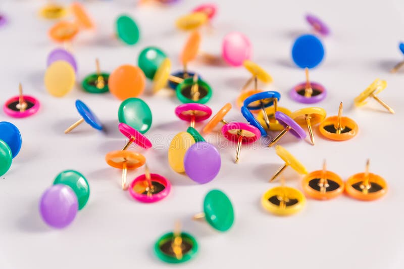 Colorful thumbtacks stock photo. Image of tack, tacks - 44542864