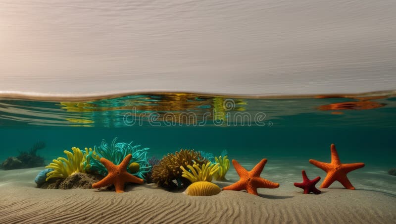 Colorful Tide Pool with Starfish and Anemones. Stock Photo - Image of ...