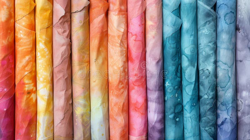 Colorful Tie Dye Fabric Samples Stock Image - Image of artwork, craft ...