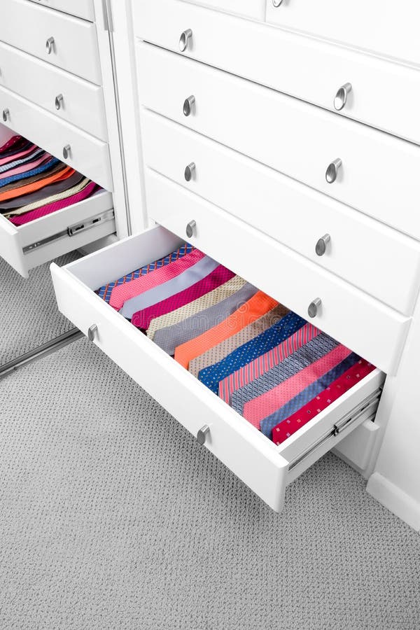 Colorful ties in drawer stock image. Image of business - 63490115