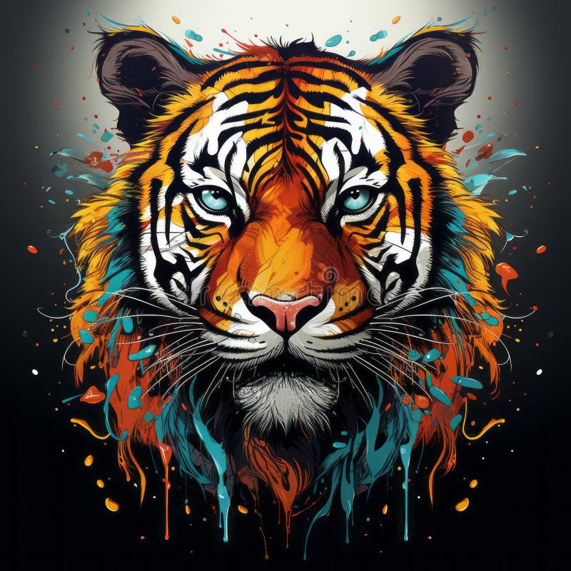 Tiger Head Vector Illustration on White Background Stock Illustration ...