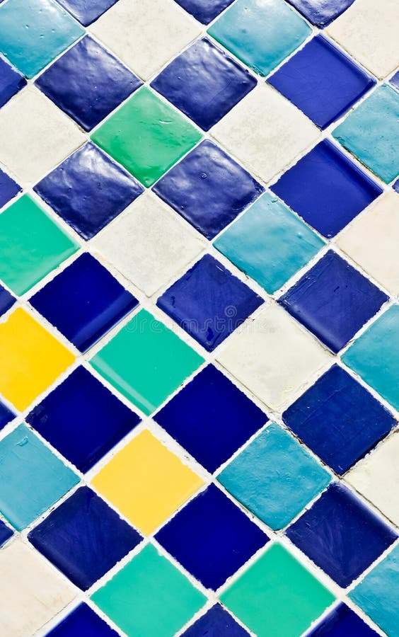 Colorful tile wall stock photo. Image of brick, detail - 43805382