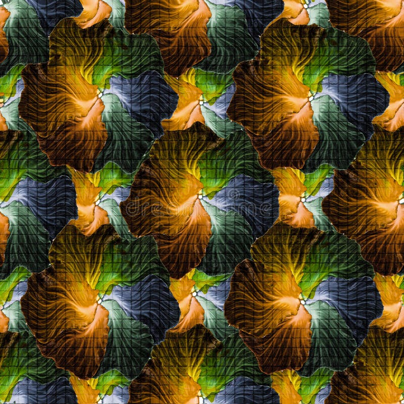 Colorful Tile Able Seamless Pattern with Cabbage Flower Stock ...