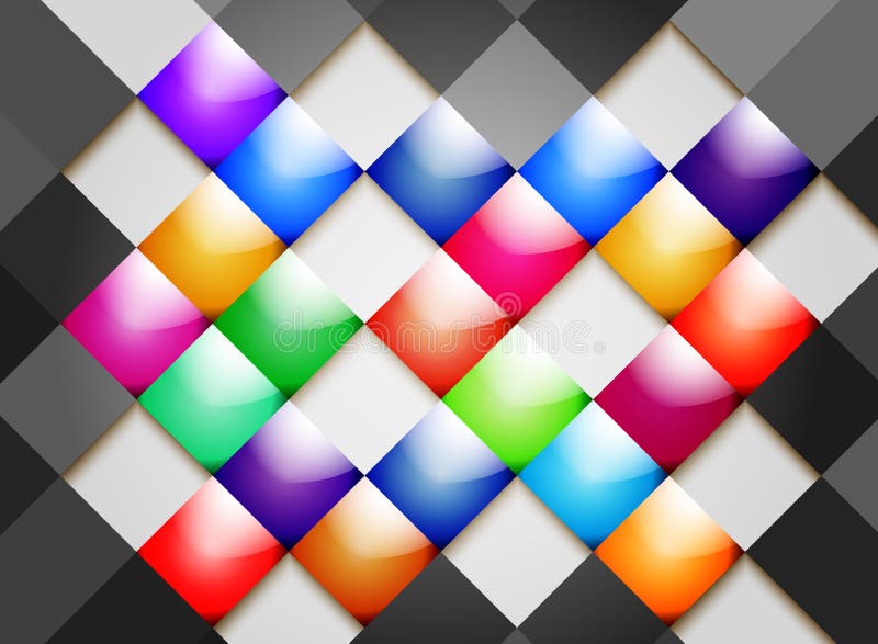 Colorful Tile Abstract Background Stock Illustration - Illustration of ...