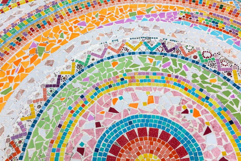 Colorful Tile Curve Pattern Background Stock Photo - Image of ...