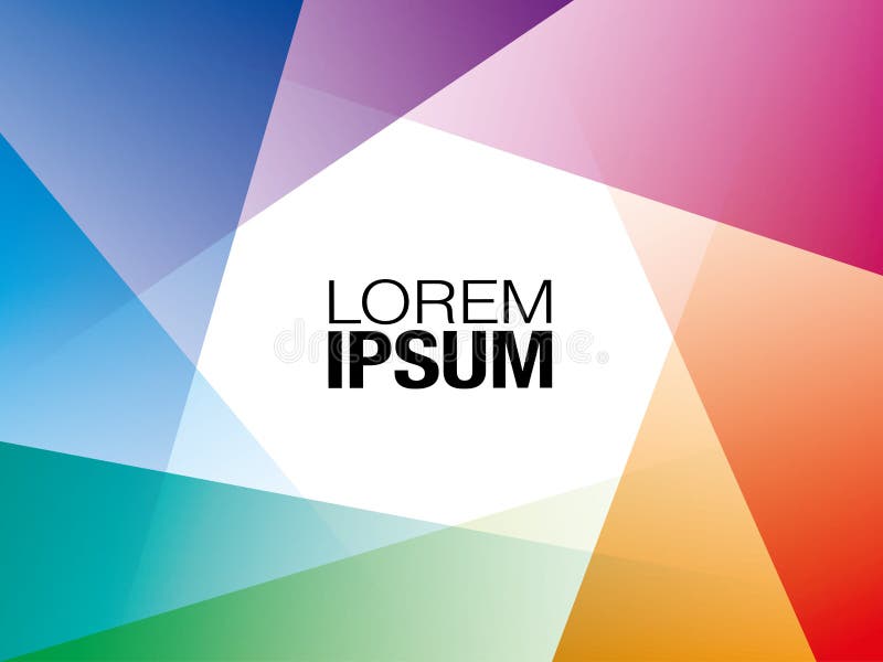 Colorful Octagon Symbol with Transparent Effect. Stock Vector ...