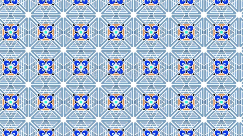 Colorful Tile Pattern Geometric Style Made on a Black Background ...