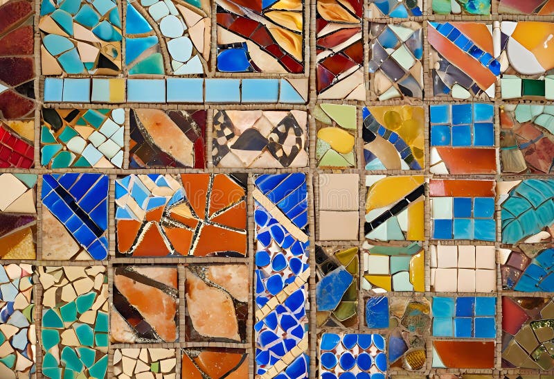 Colorful Tile Shards Arranged Creatively.AI Generated Stock ...