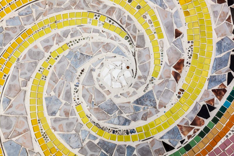 Colorful Tile Spiral Pattern Background Stock Photo - Image of ...
