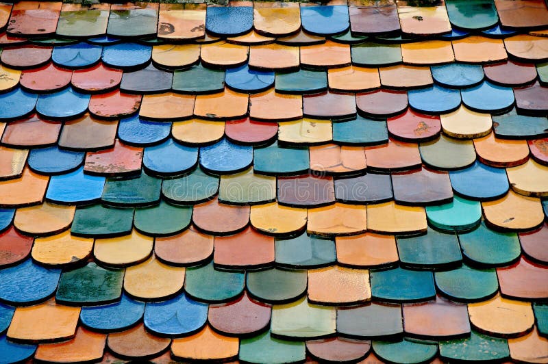 Colorful tiles stock image. Image of roof, blue, design - 38883429