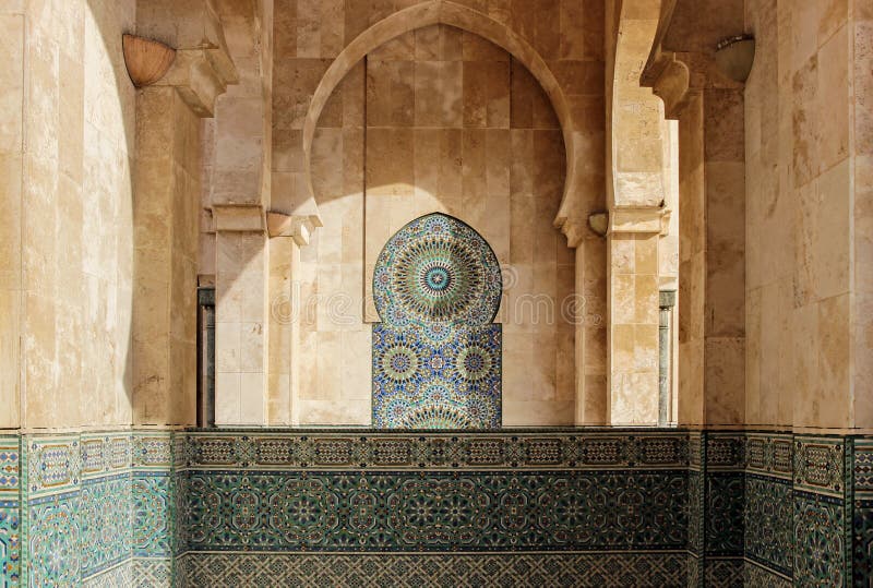 Colorful Tiles on Wall at Hassan II Mosque Editorial Image - Image of ...