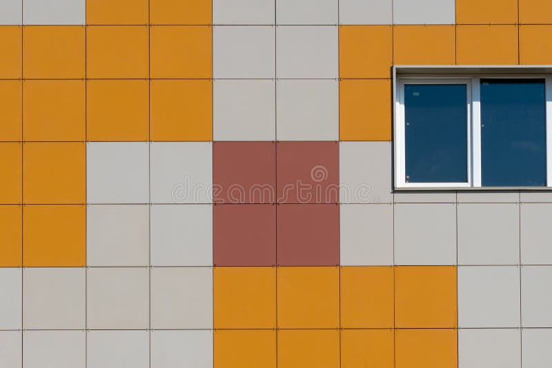Colorful Tiles Wall with Window Background Stock Image - Image of ...