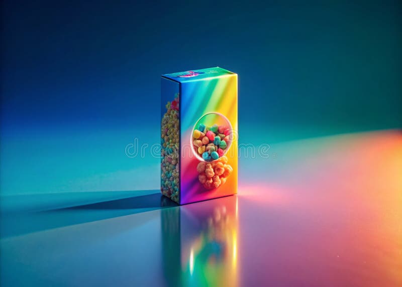 A Colorful TiltShift Perspective of a Rainbow Cereal Box EyeCatching ...