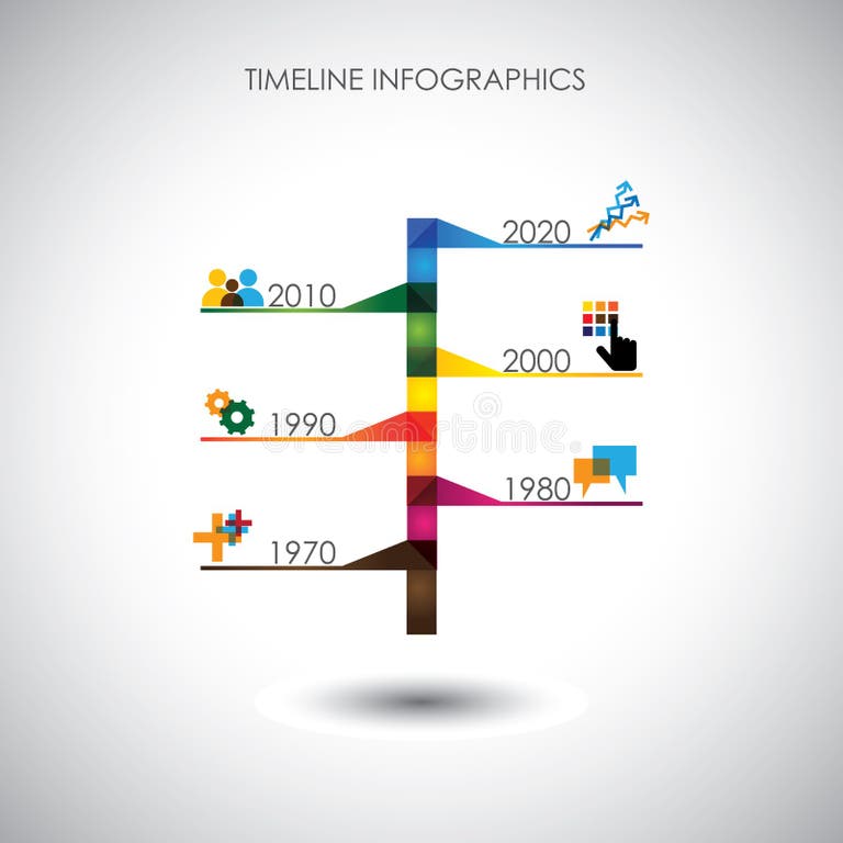 Colorful Timeline Infographic - Concept Vector Stock Illustration ...