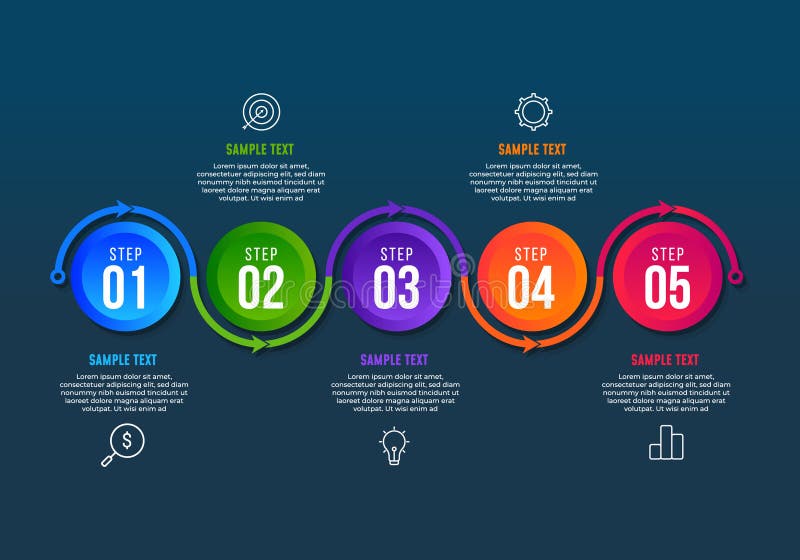 Timeline Graph Chart, Workflow Business Presentation Template ...
