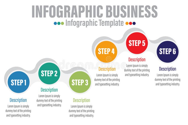 Circle Colorful Infographic Design Template with Numbers Six 6 Steps ... Circle Colorful Infographic Design Template with Numbers Six 6 Steps ...