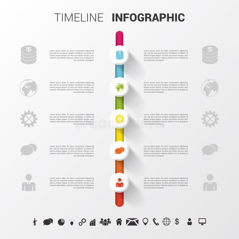 Colorful Timeline Infographics. Modern Design Stock Vector ...