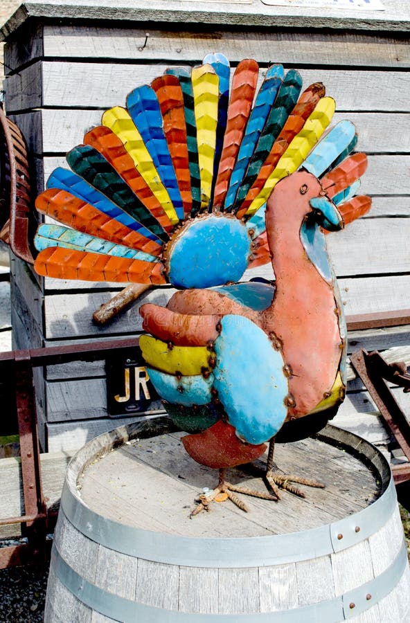 Colorful tin turkey stock image. Image of yellow, vertical - 65272585