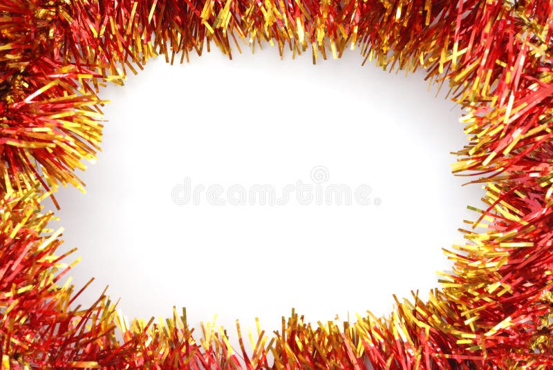 Tinsel frame stock photo. Image of december, rope, decorative - 34895096