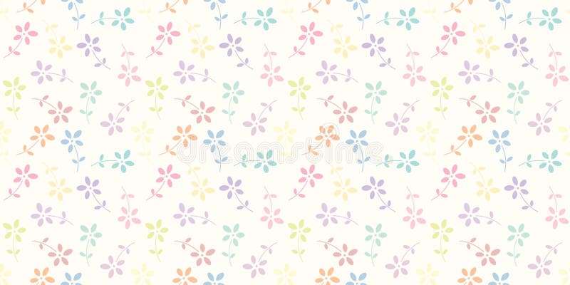 Colorful Tiny Flowers Seamless Repeat Pattern Vector Background Stock ...