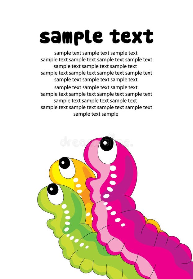 Cartoon two worms stock vector. Illustration of water - 13064225