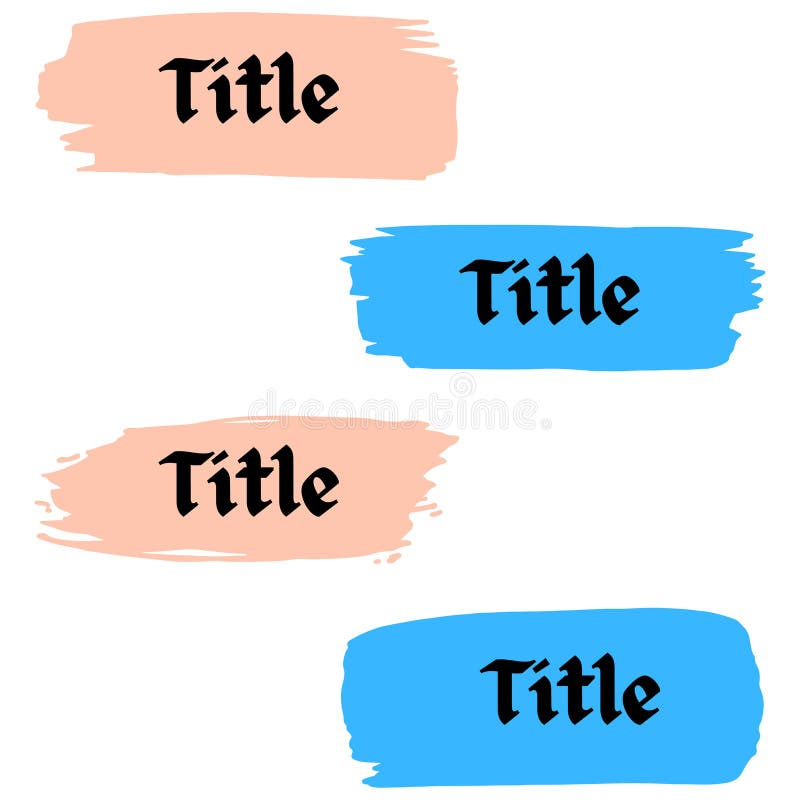 Colorful Title Box Banner. Title Box Banner Design Stock Vector ...