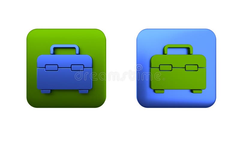 Colorful Toolbox Icon Isolated on White Background. Tool Box Sign ...
