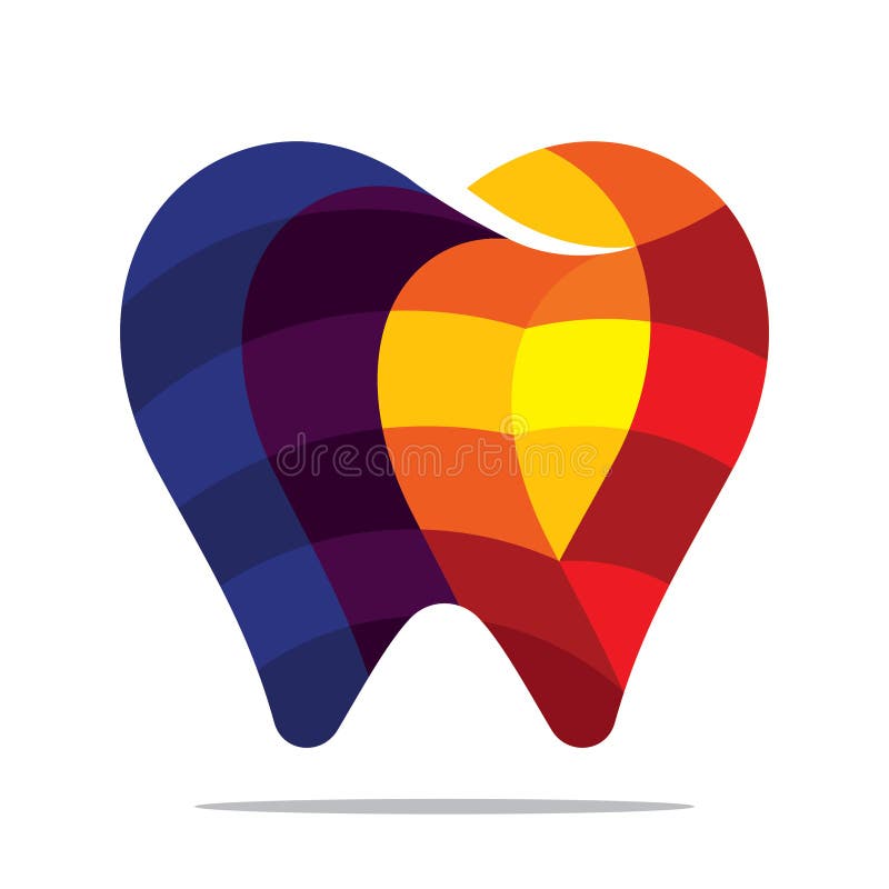 Colorful tooth icon stock vector. Illustration of icon - 86410834
