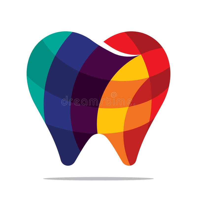 Colorful tooth icon stock illustration. Illustration of logotype - 86411468