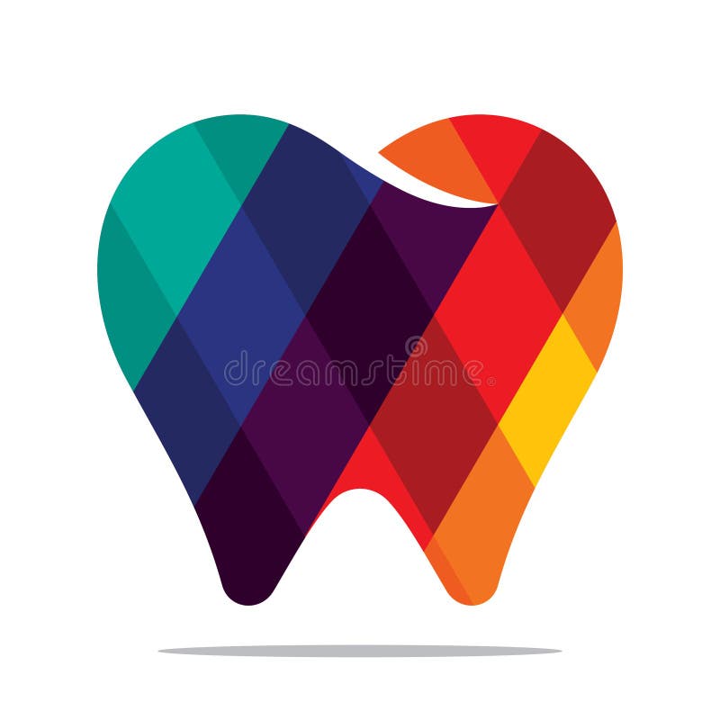 Colorful tooth icon stock illustration. Illustration of creative - 86411239