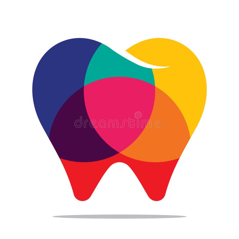 Colorful tooth icon stock illustration. Illustration of logotype - 86411468