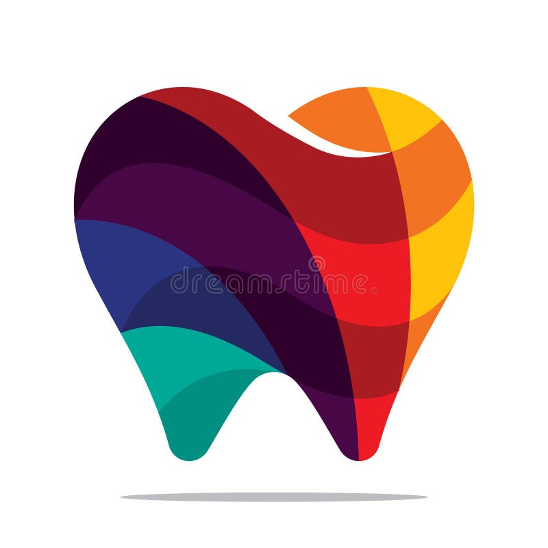 Colorful tooth icon stock vector. Illustration of healthy - 86411580