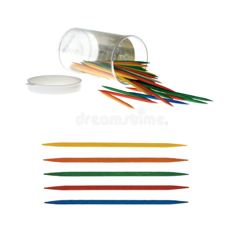 Colorful Toothpicks stock image. Image of collection, spilled - 6966785