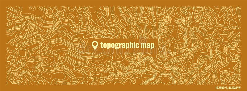 Colorful Topographic Map with Contour Lines. Geographic Terrain Grid ...