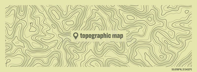 Colorful Topographic Map with Contour Lines. Geographic Terrain Grid ...