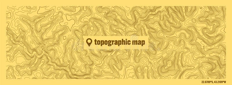 Colorful Topographic Map with Contour Lines. Geographic Terrain Grid ...