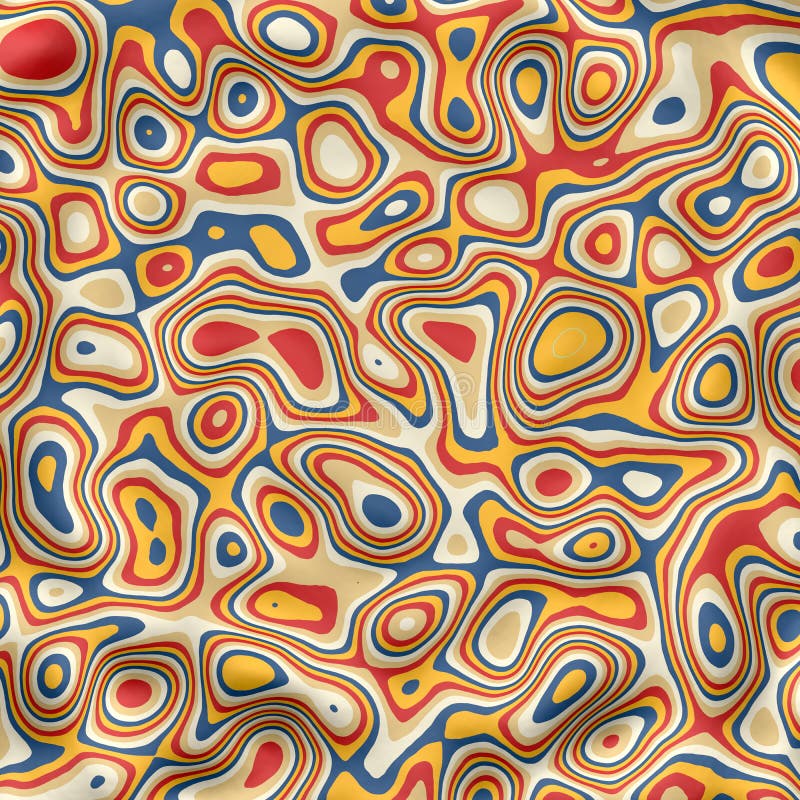 Colorful Topographic Stripes Background Stock Illustration ...