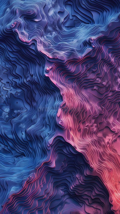 Colorful Topography Map Lines Background. Generative AI. Stock ...