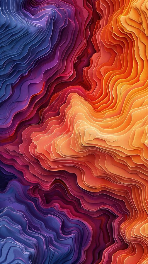 Colorful Topography Map Lines Background. Generative AI. Stock ...