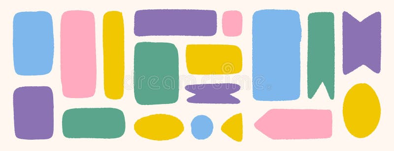 Colorful Torn Edge Label Shapes for Text Background, Creative Note ...