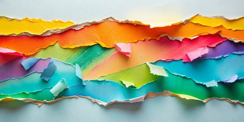 Colorful Torn Paper Abstract Background a Vibrant Minimalist Design for ...
