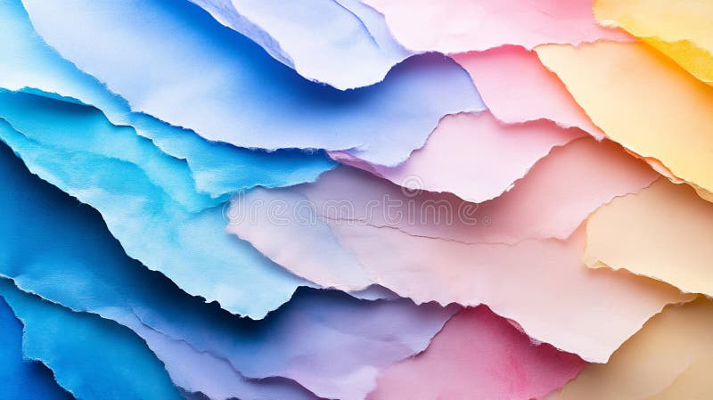 Colorful Torn Paper Layers, Abstract Art. Creativity and Texture ...